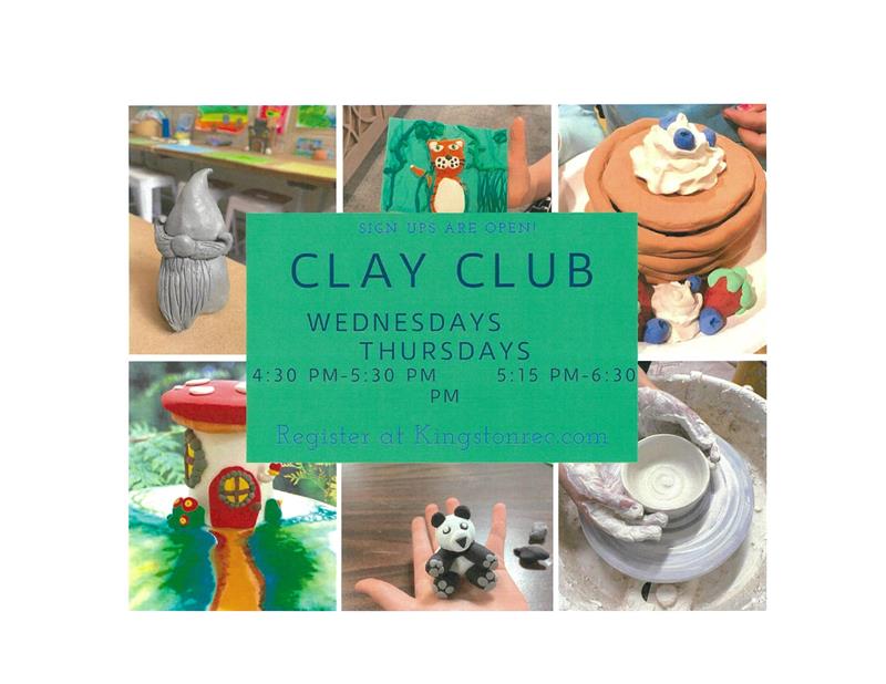 Kingston Parks & Recreation: Clay Club for 12-16 year olds